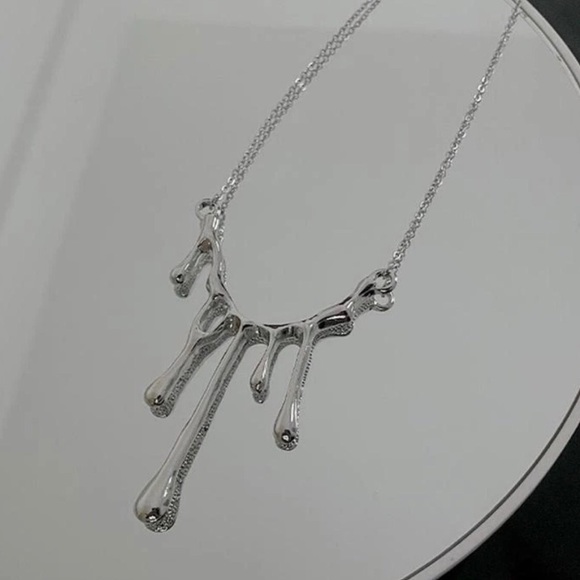 Jewelry | Melting Metal Dripping Droplet Blood Liquid Water Goth Edgy ...